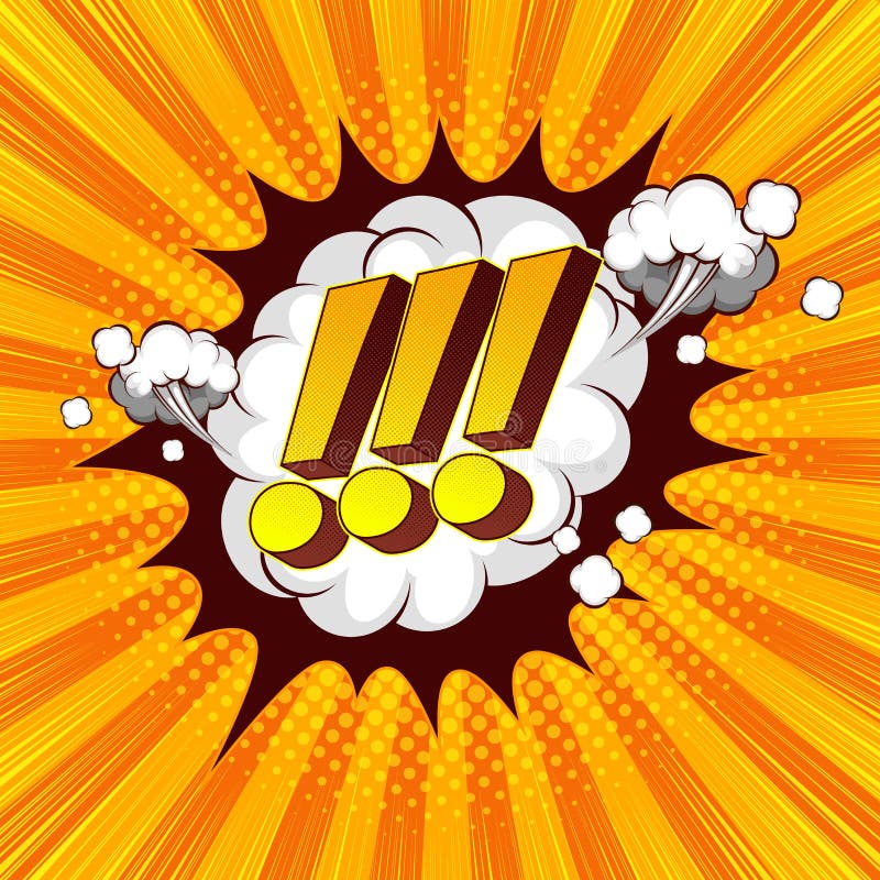 Comic Warning sign 7 stock vector. Illustration of clip - 175352943