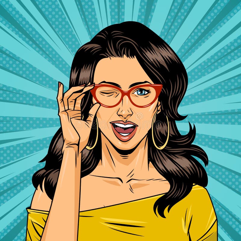 Winking Lady Stock Illustrations 447 Winking Lady Stock Illustrations