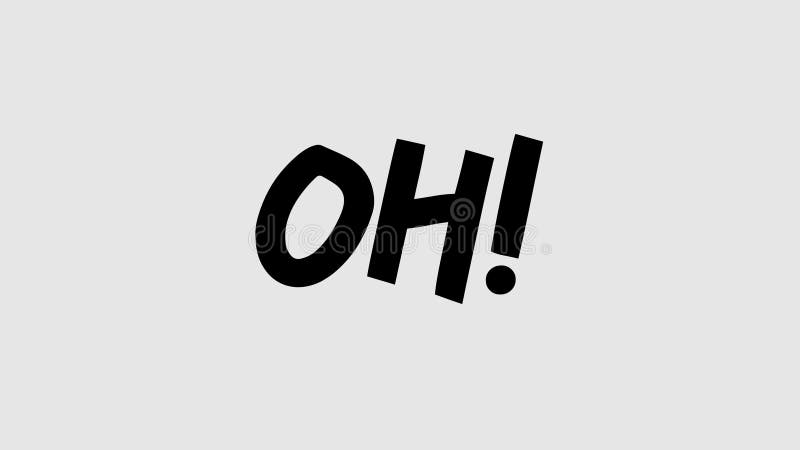 Comic Word Oh Graphic Animation. Alpha Channel Stock Video - Video of ...