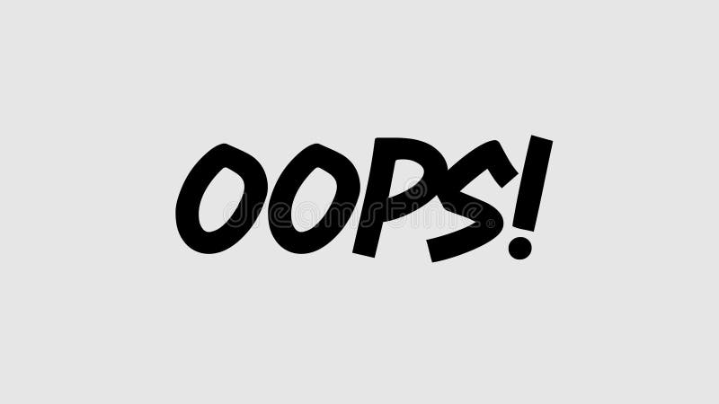 Comic Word Oops Graphic Animation. Alpha Channel Stock Video - Video of ...