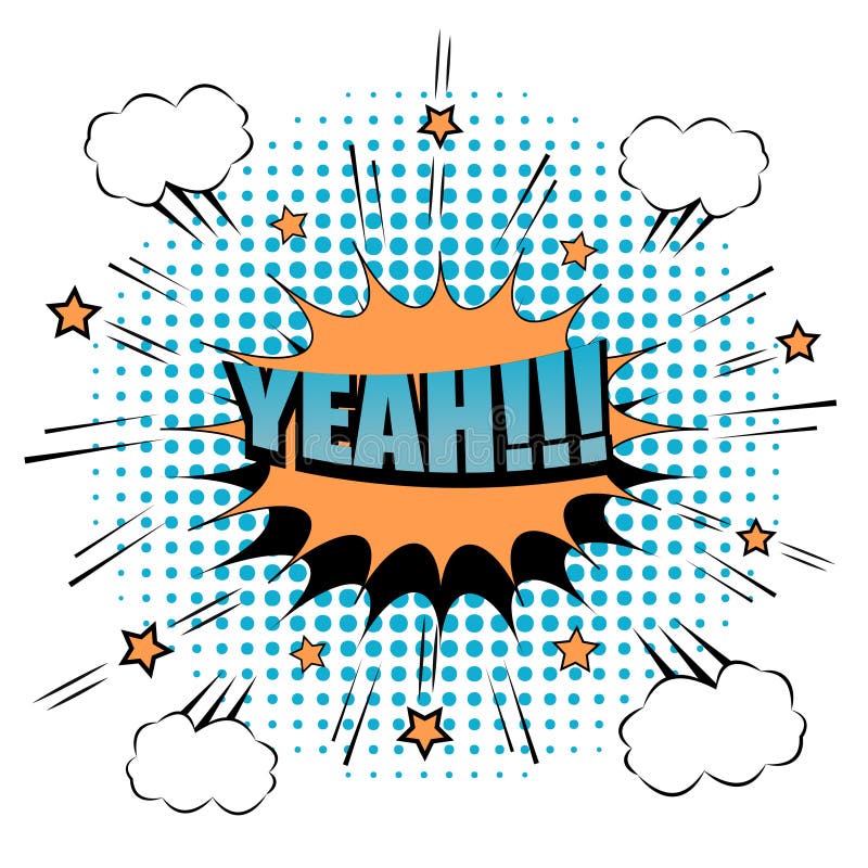 Comic Yeah Wording Background Stock Vector - Illustration of light ...