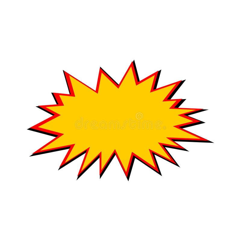 Comic yellow burst stock vector. Illustration of note - 102258577