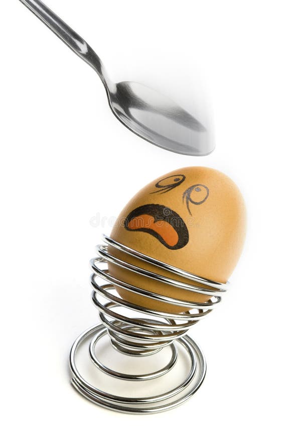 Comical boiled egg face stock image. Image of concept - 8521901