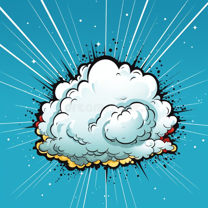 Comical Burst of a Speech Bubble. Drawing in Vector Format with Space ...