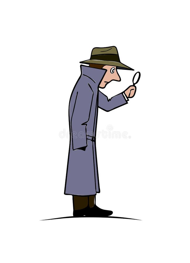 Comical Figure of the Spy Vector Illustration. Stock Vector ...