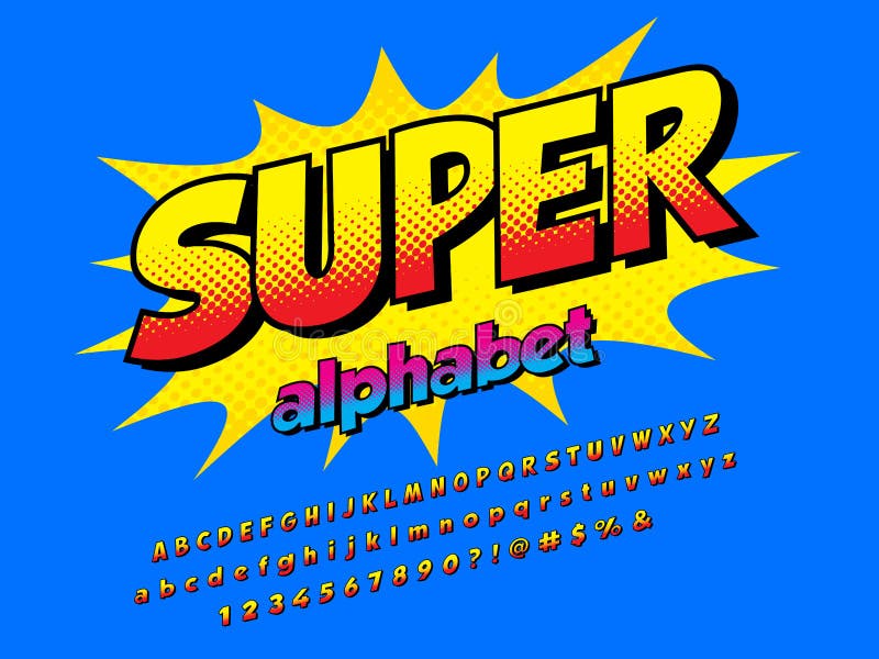 Superman Font Numbers
