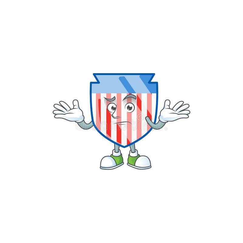 A Comical Grinning USA Stripes Shield Cartoon Design Style Stock Vector ...