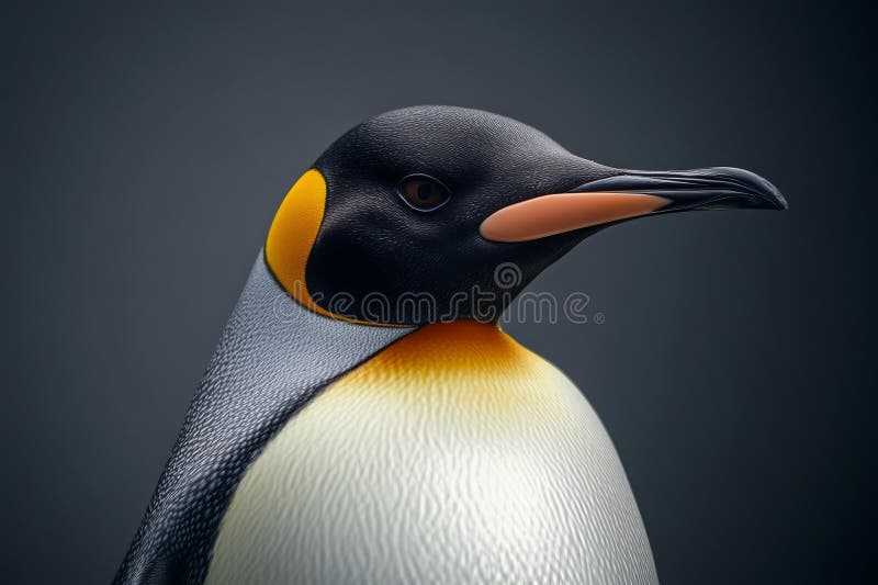 Comical Penguin Close-Up Portrait Stock Illustration - Illustration of ...