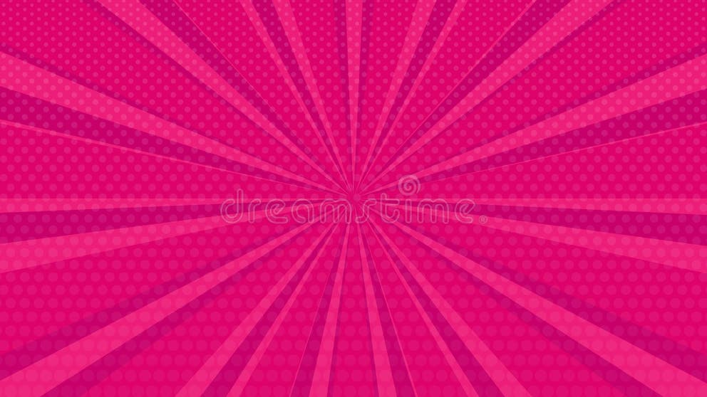 Pink Comic Book Page Background in Pop Art Style with Empty Space Stock ...