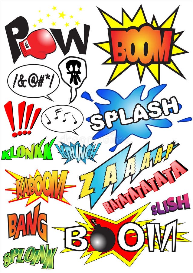 Comic book elements stock vector. Illustration of color - 10646584