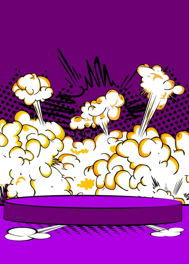 Comics Abstract Platform for Mockup Presentation. Comic Book Product ...