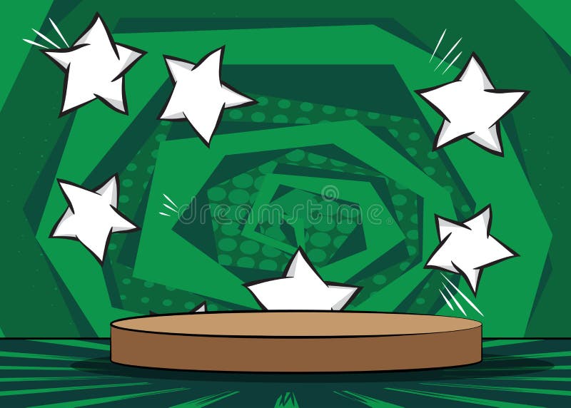 Comics Abstract Product Podium Stage. Comic Book Scene Pedestal or ...