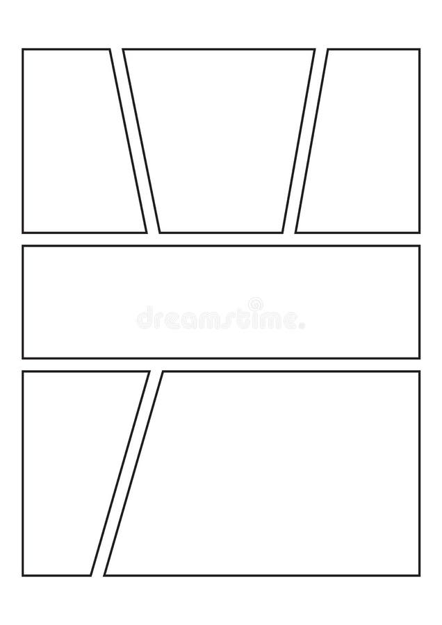 Comics Blank Layout Template Background. Stock Vector - Illustration of ...