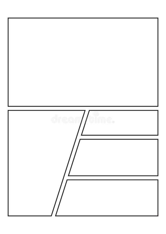 Comics Blank Layout Template Background. Stock Vector - Illustration of ...