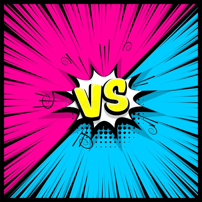 Versus Comic Text Speech Bubble Stock Vector - Illustration of frame ...