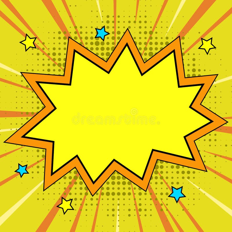 Comics Design Frames. Photo Frame Set with Explosion Bubbles for Add ...