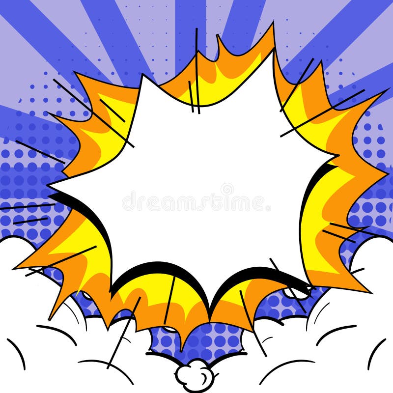 Comics Design Frames. Photo Frame Set with Explosion Bubbles for Add ...