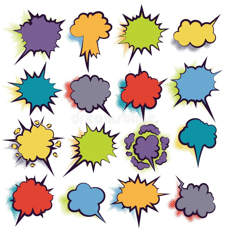 Comics Dialog Empty Cloud, Bubble Stock Vector - Illustration of chat ...