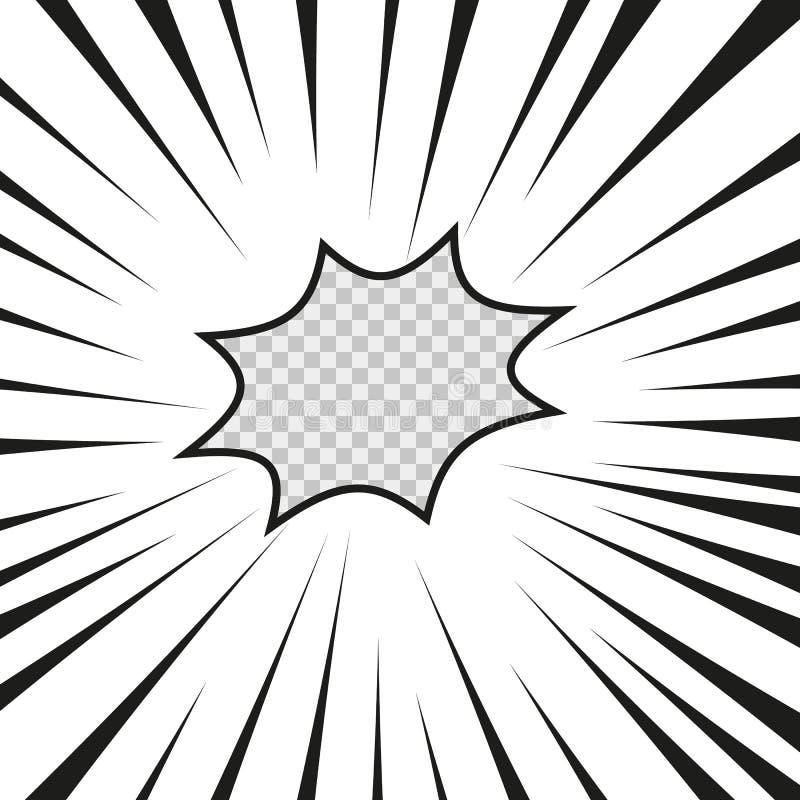 Comics the Flash Explosion Radial Line on the Transparent Isolated ...