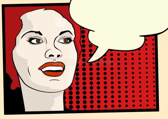 Comics girl stock vector. Illustration of hairstyle, young - 86609099