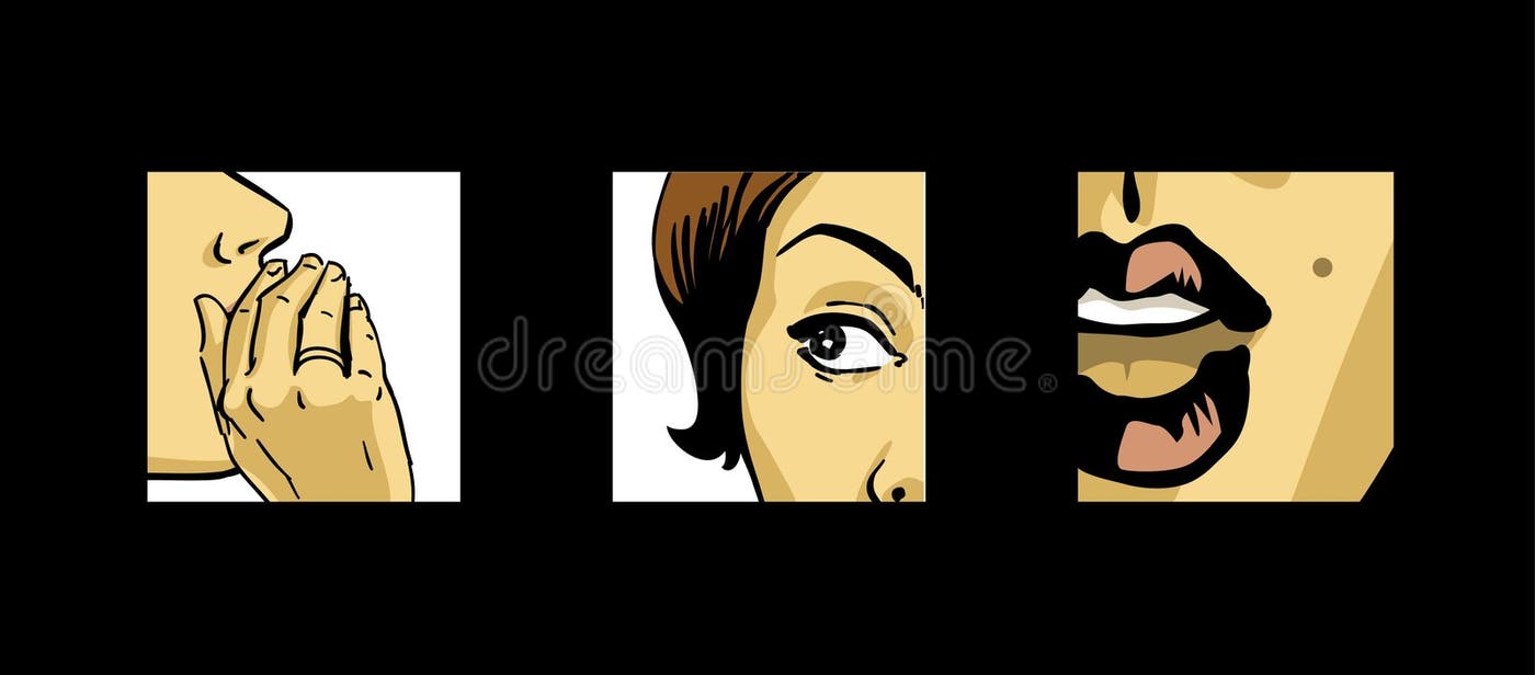 Whispering Stock Illustrations – 6,545 Whispering Stock Illustrations ...