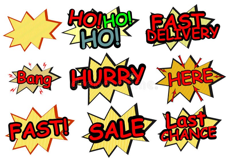 Comics icon set stock vector. Illustration of element - 47326406