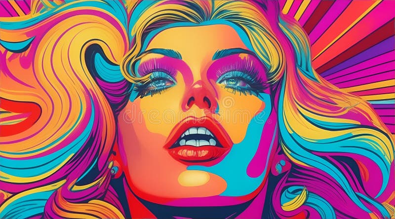 Comics Illustration, Retro and 90s Style, Pop Art Pattern, Abstract ...