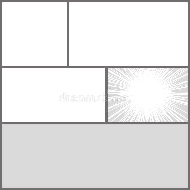 Comic Strip Box Panel Template Cartoon Illustration Stock Photo ...