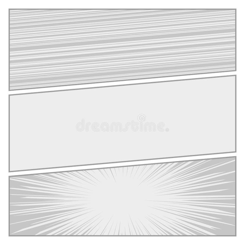 Comics Pop Art Style Blank Layout Template with Stock Vector ...