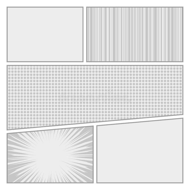 Comics Pop Art Style Blank Layout Template with Stock Vector ...