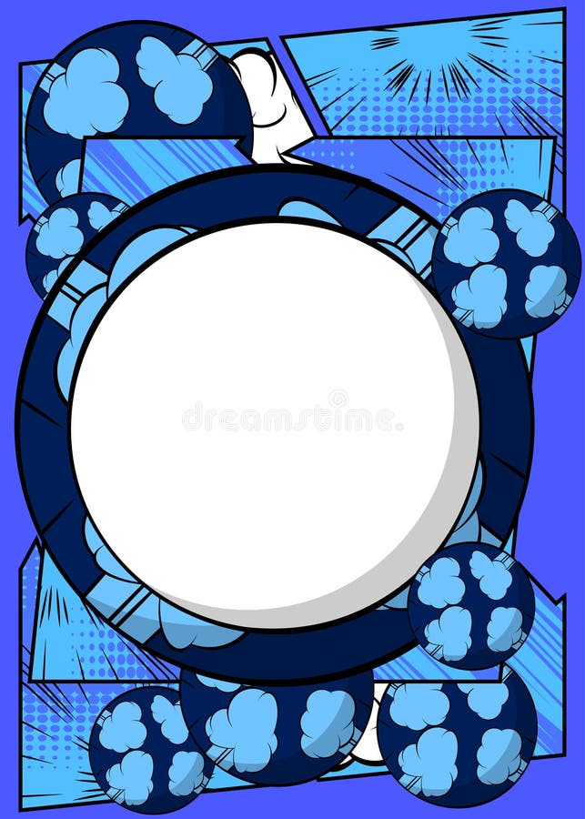Comics Presentation with Blue Abstract Background. Stock Vector ...