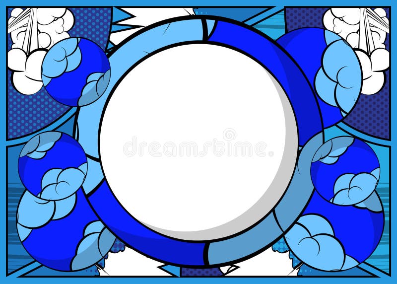 Comics Presentation with Blue Abstract Background. Stock Vector ...