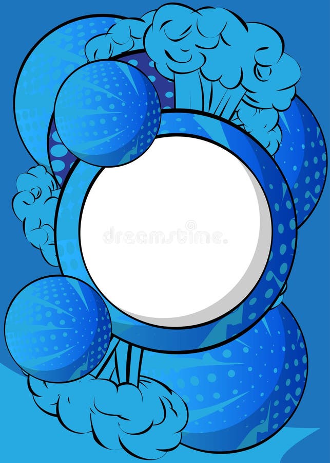 Comics Presentation with Blue Abstract Background. Stock Vector ...