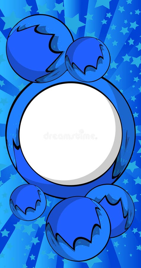 Comics Presentation with Blue Abstract Background. Stock Vector ...