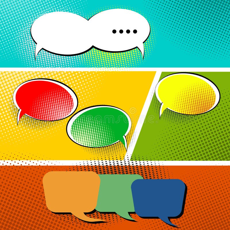 Comics Speech Bubbles Illustration. Stock Illustration - Illustration ...