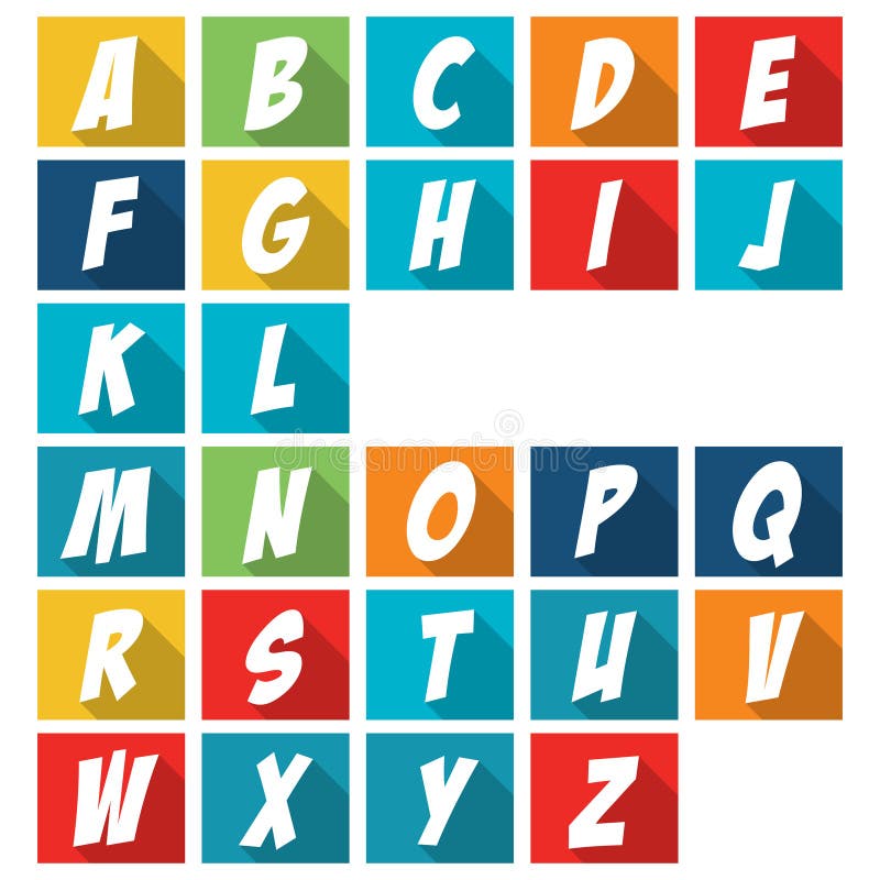 Comics Style Alphabet Collection Set Stock Vector - Illustration of ...