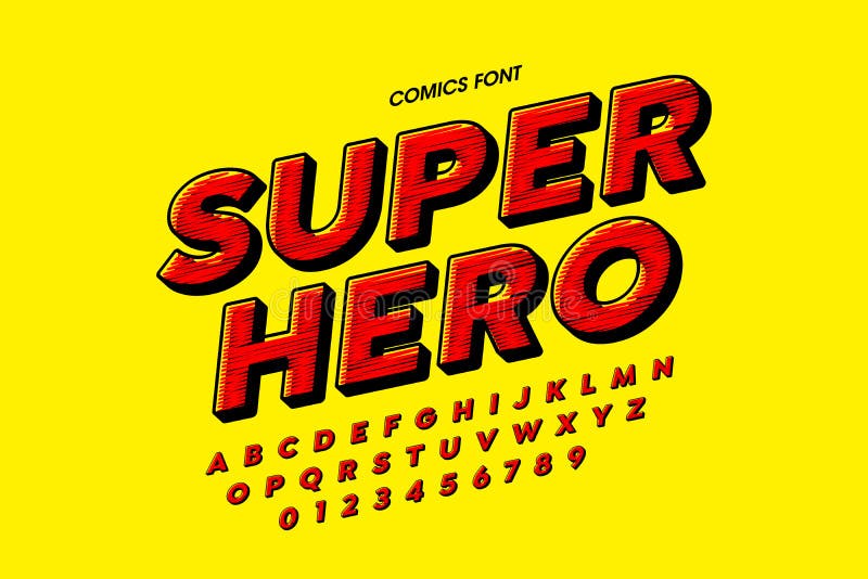 Comics style font stock vector. Illustration of print - 132339283