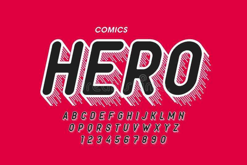 Comics Style Font Design, Superhero Alphabet Stock Vector ...