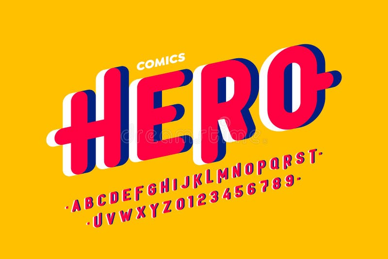 Comics Style Font, Super Hero Alphabet Stock Vector - Illustration of ...