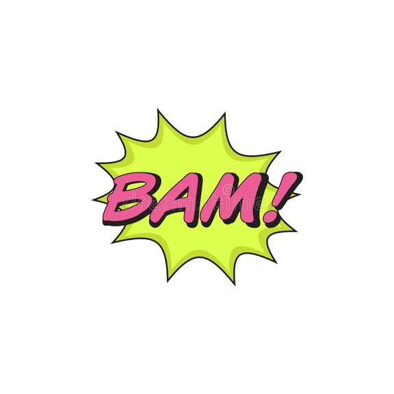 Comics Style Speech Bubble BAM! on White Stock Vector - Illustration of ...