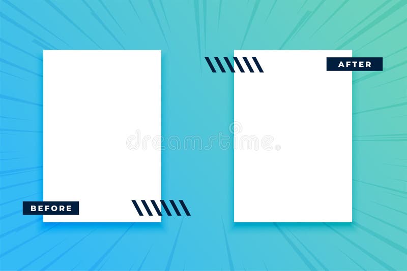 Comics Style before and after Template Comparison Concept Stock Vector ...