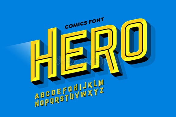 Comics Super Hero Style Font Stock Illustrations – 425 Comics Super ...
