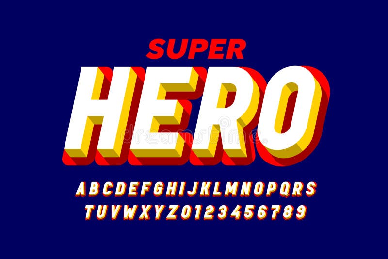 Comics Superhero Style Font Stock Vector - Illustration of creative ...
