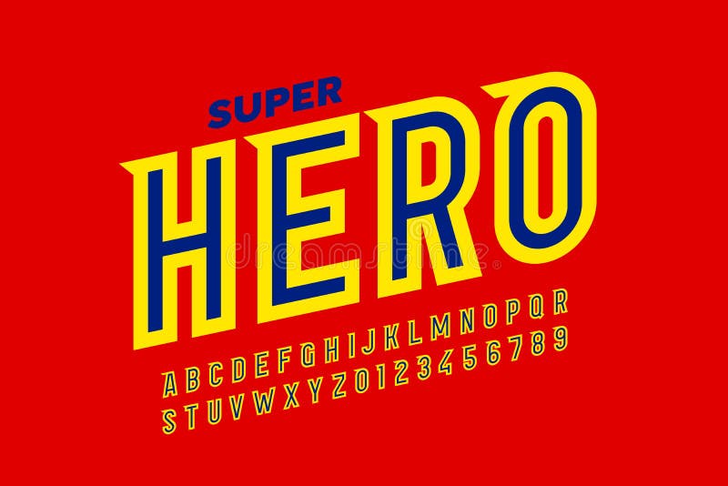 Comics Superhero Style Font Stock Vector - Illustration of print, funny ...