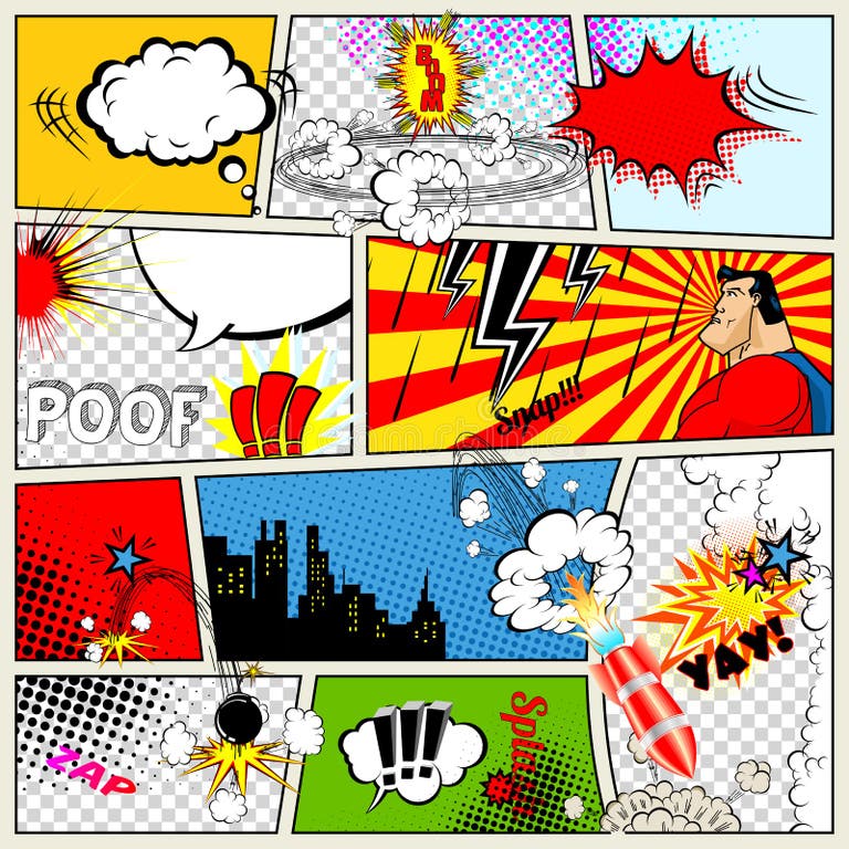 Comic Book Background Stock Illustrations – 110,531 Comic Book ...