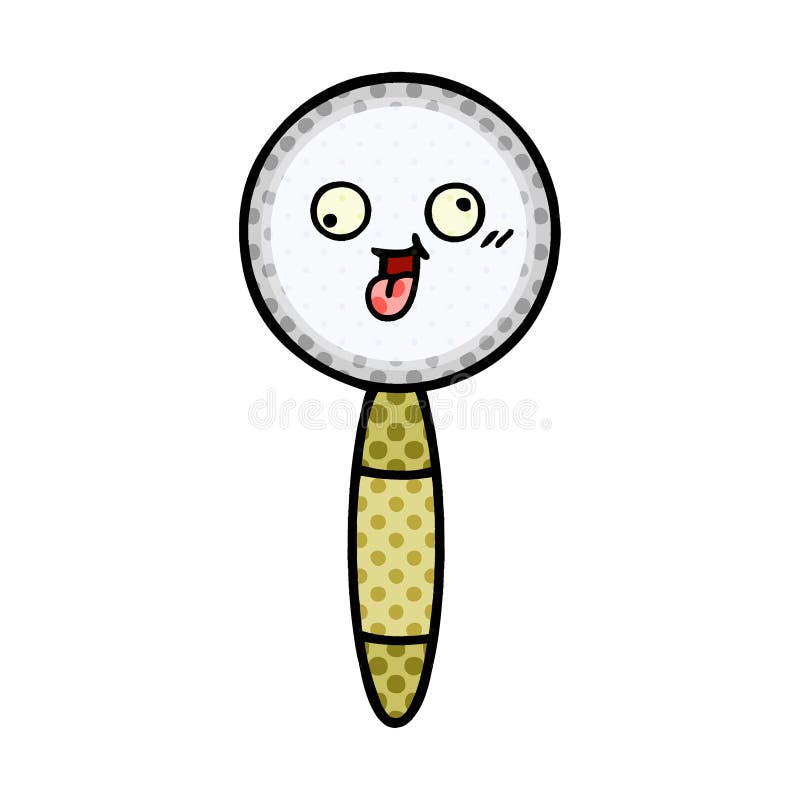 Comiczeichenkartoon Einer Lupe Vektor Abbildung - Illustration von ...