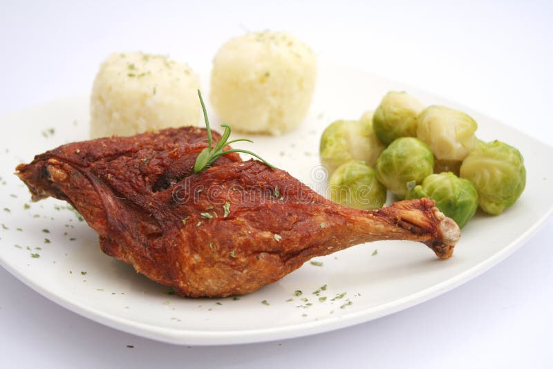 Comida Con La Carne Del Pato Imagen de archivo - Imagen de carne ...
