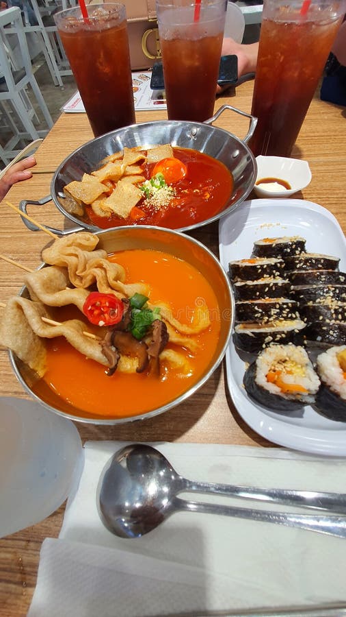 Comida Coreana No Restaurante Coreano Imagem de Stock - Imagem de ...