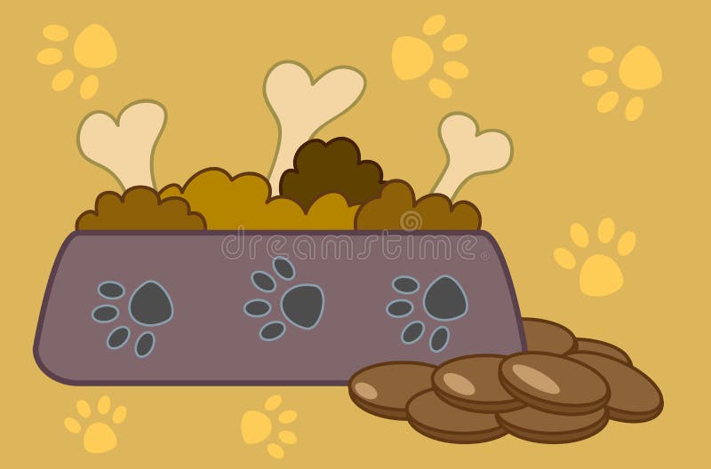 Comida de perro. ilustración del vector. Ilustración de vector - 39356934