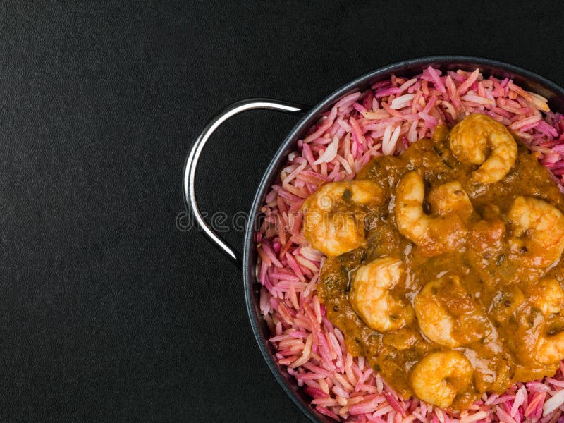 Comida De Rey Prawn Masala Curry Foto de archivo - Imagen de plano ...